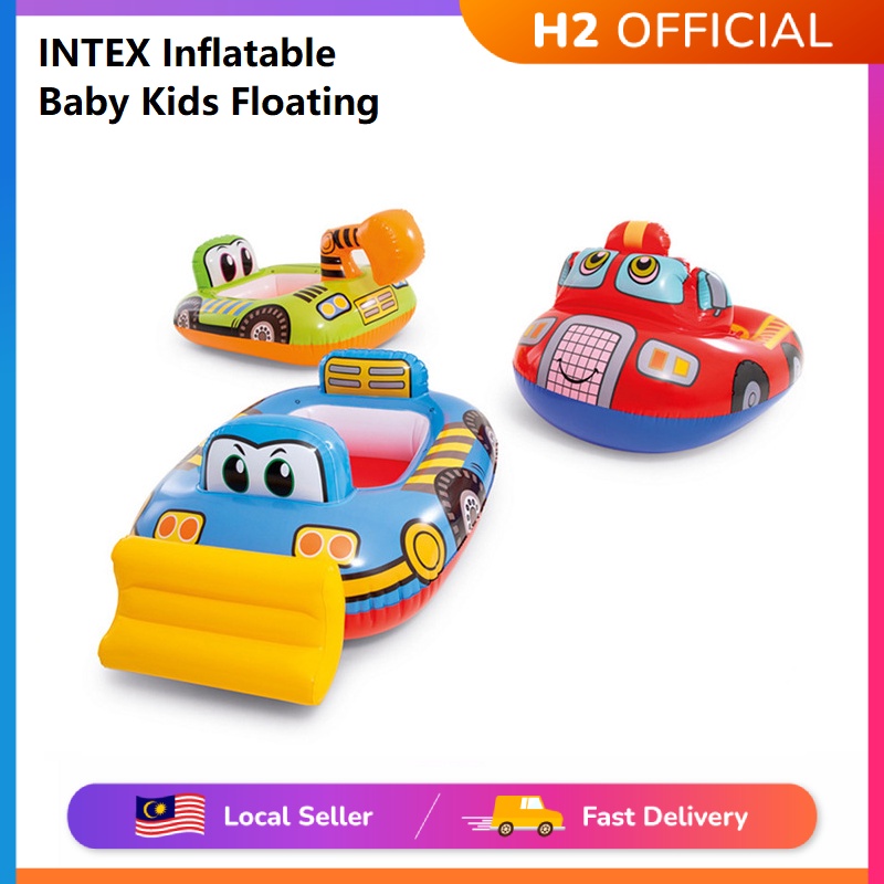 H2 INTEX 59586 Kiddie Inflatable Baby Kids Floating Swimming Ring ...