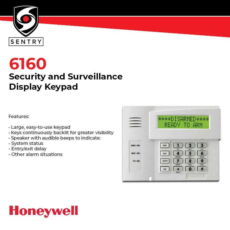 HONEYWELL 6160 Security and Surveillance Display Keypad | Shopee Malaysia