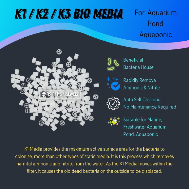 K1, K2, K3 Bio Media Filter for Aquarium | Pond I Aquaponics ...