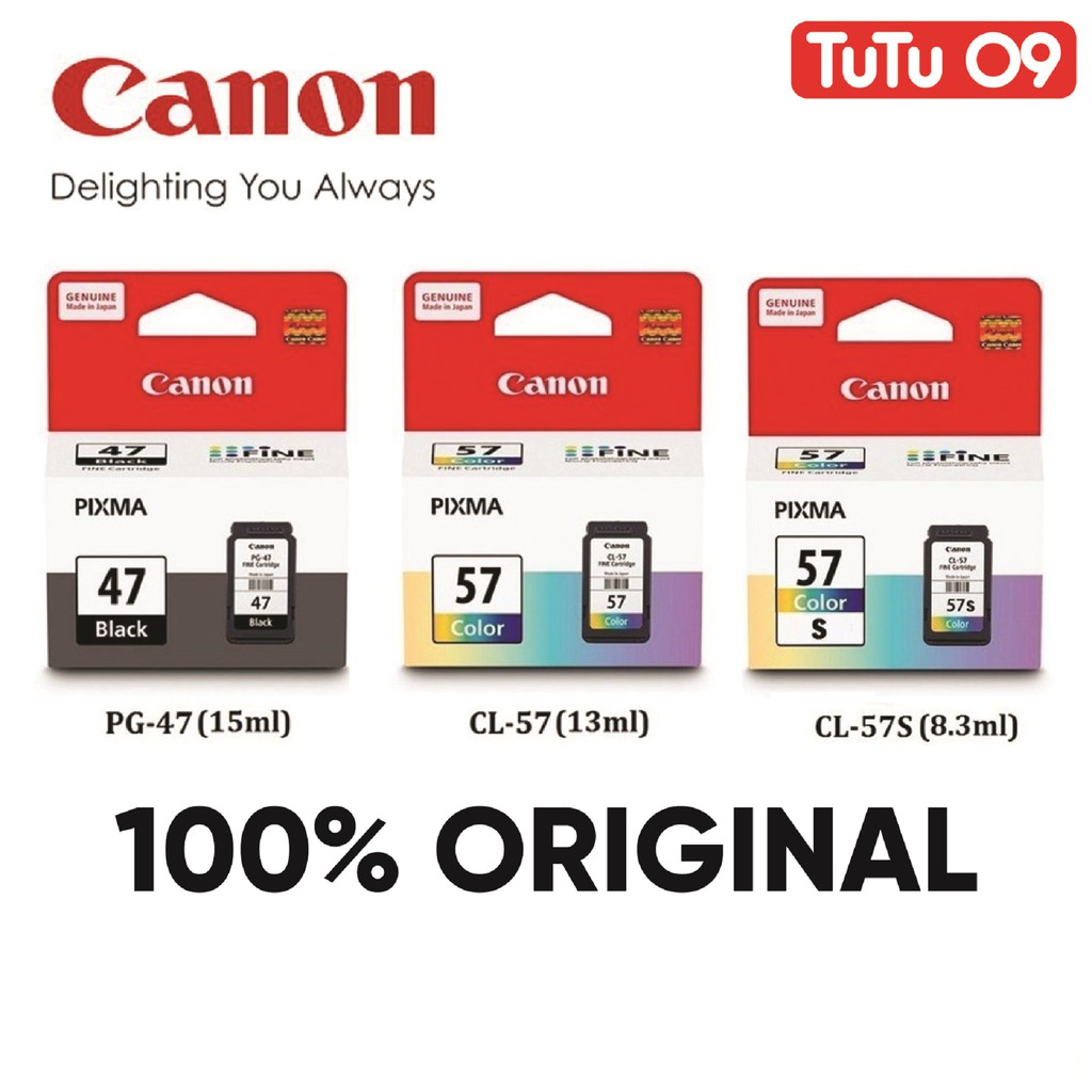 CANON PG-47/CL-57/CL-57S BLACK/COLOR FINE INK CARTRIDGE E400 E460 E480 ...
