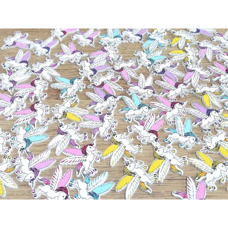 10pcs uncorn wooden button/butang kayu pelbagai guna | Shopee Malaysia