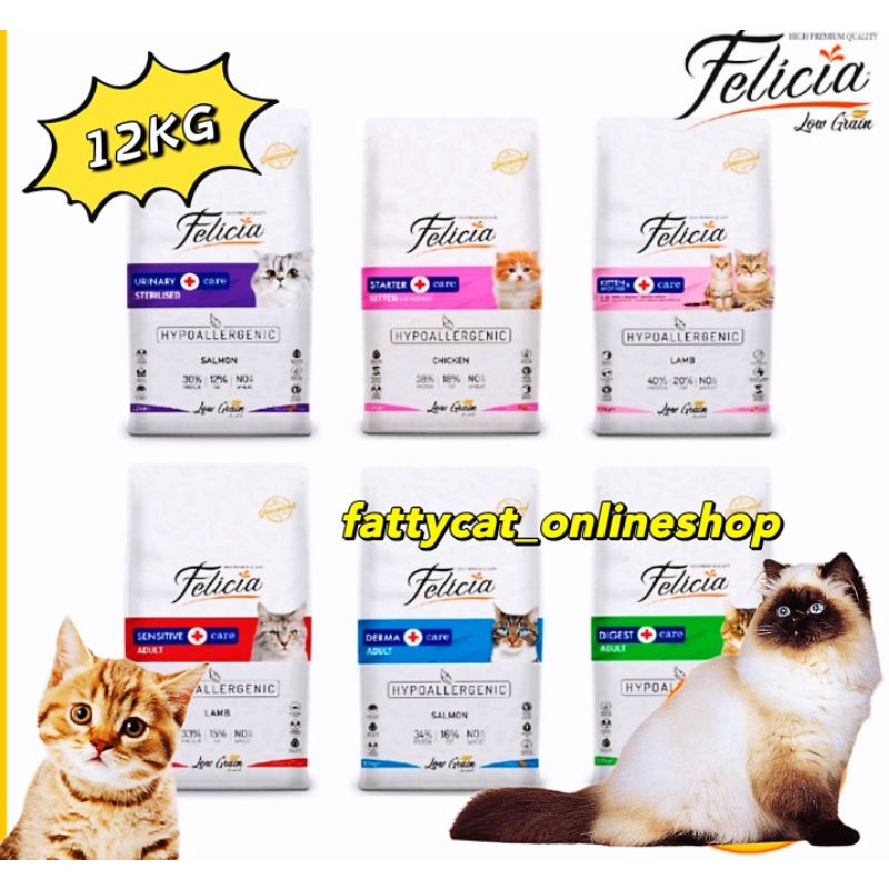 Felicia High Premium Cat Dry Food 12KG/Makanan Kucing Felicia | Shopee ...