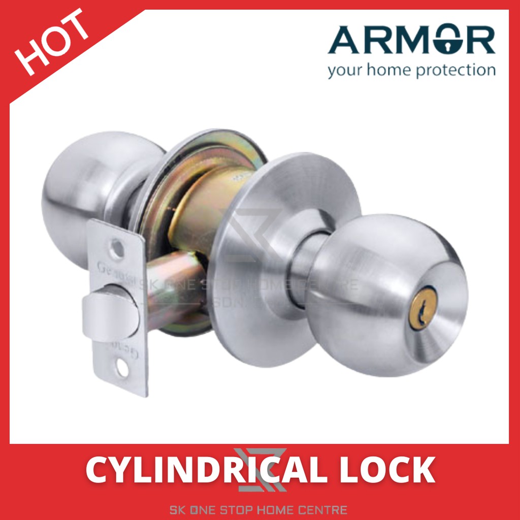 Armor GCL-3871/60mm Stainless Steel Cylindrical Lock | Shopee Malaysia