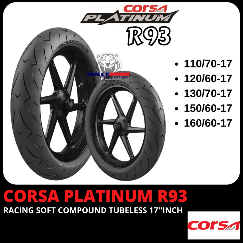 CORSA TAYAR PLATINUM R93 RACING SOFT COMPOUND TIRE FOR R25 R15 MT15 ...