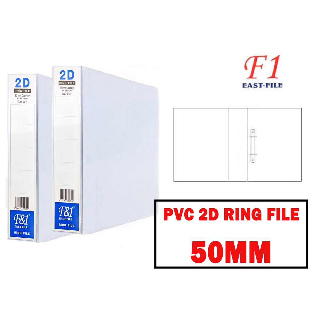 East File 2D Ring File ( 25mm / 40mm / 50mm / 65mm / 80mm ) | Shopee ...