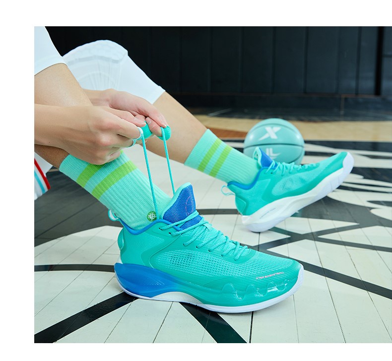 Xtep Light Attack Men Basketball Shoes Fashion Sneaker High-Top Combat ...