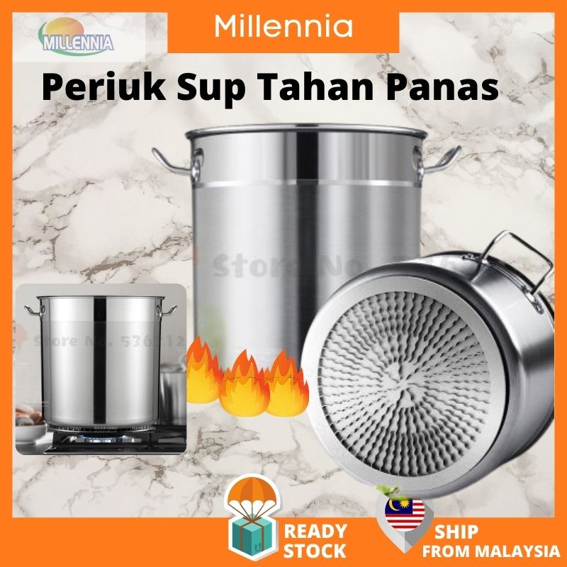 Finned Energy Saving Thick Stainless Steel Soup Bucket Stock Pot With ...