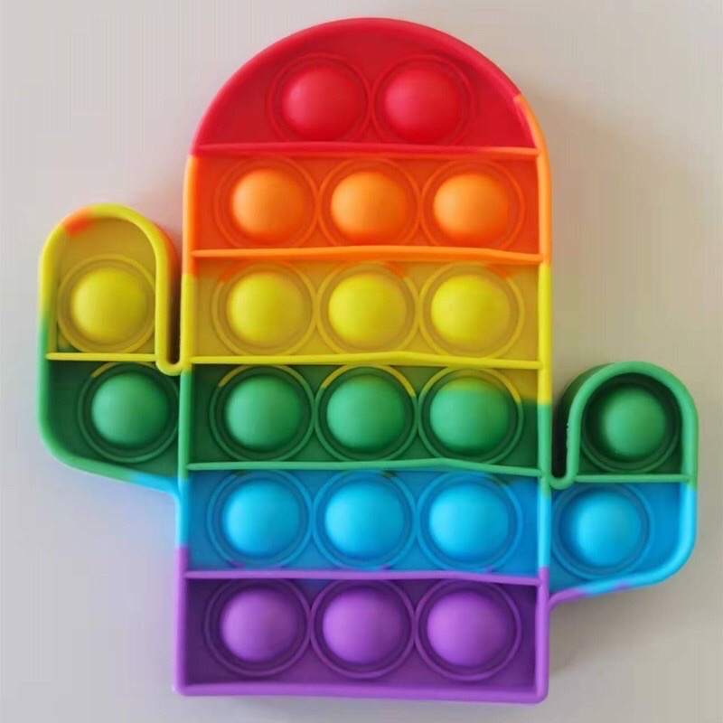 Pop It Toys Rainbow Fidget Push Pop Bubble Sensory Toy Fidget Unicorn ...