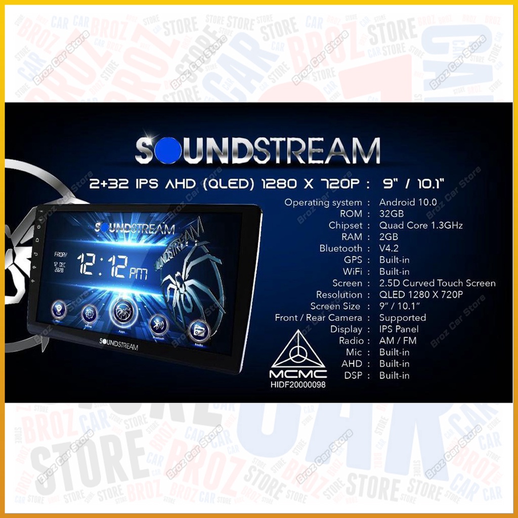[Installation Available] 🎁 FREE CASING Soundstream QLED 1+16 2+32 DSP ...