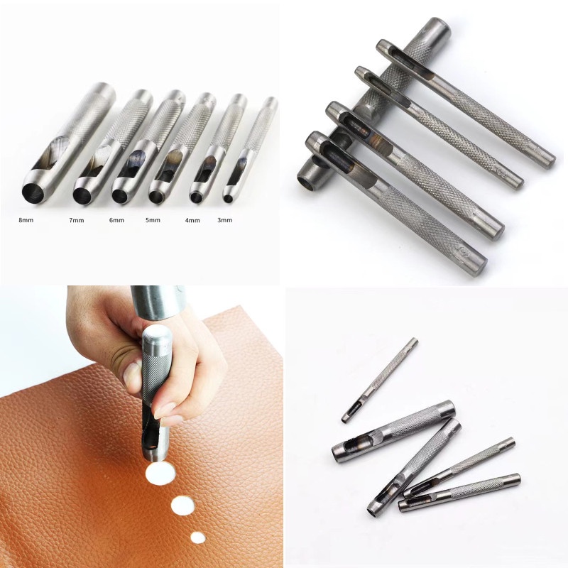Steel Set Of Hammer Stamping Hole Belt Punching 6-Piece (3-8mm ...
