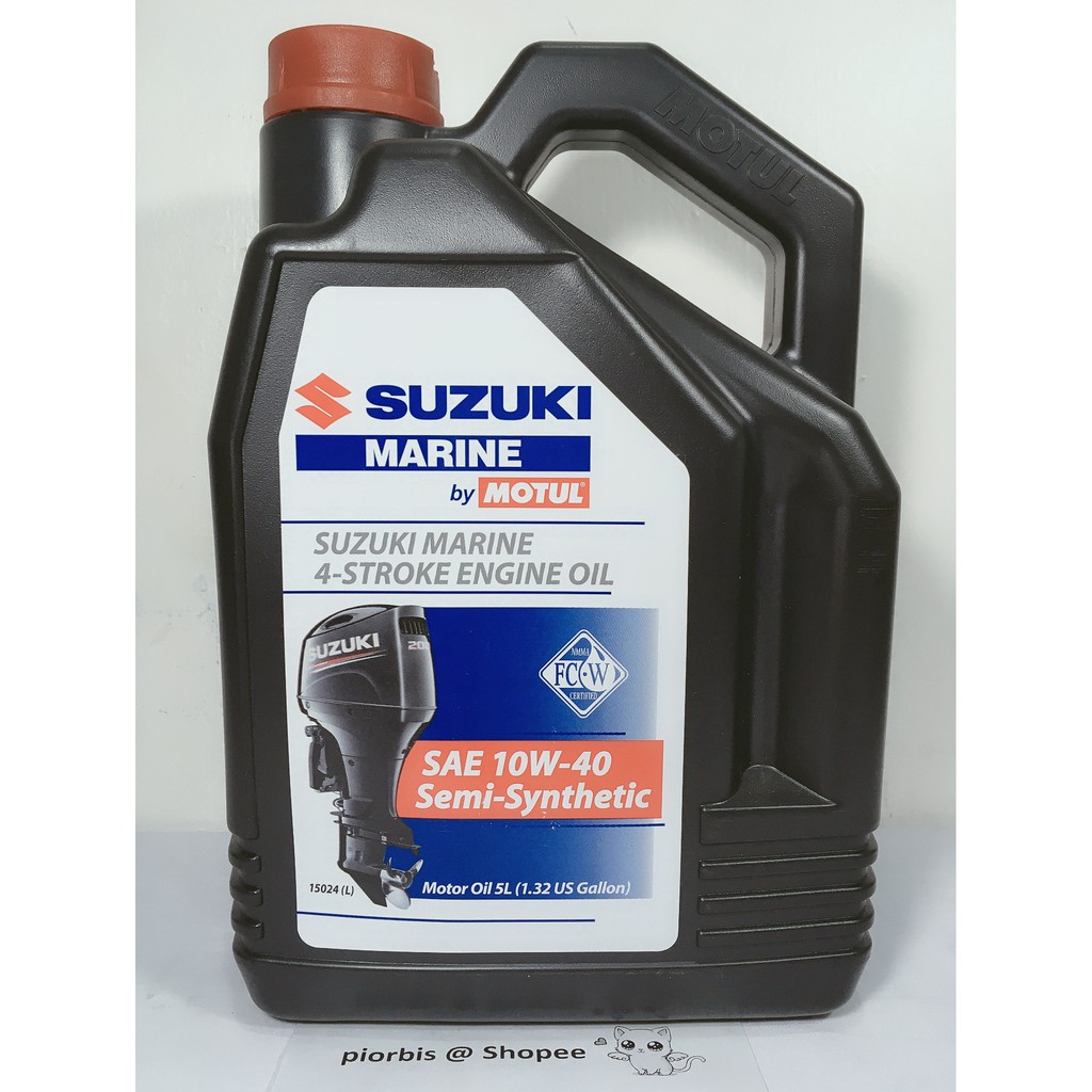 SUZUKI MARINE BY MOTUL 4-STROKE ENGINE OIL 10W-40 SEMI SYNTHETIC ...
