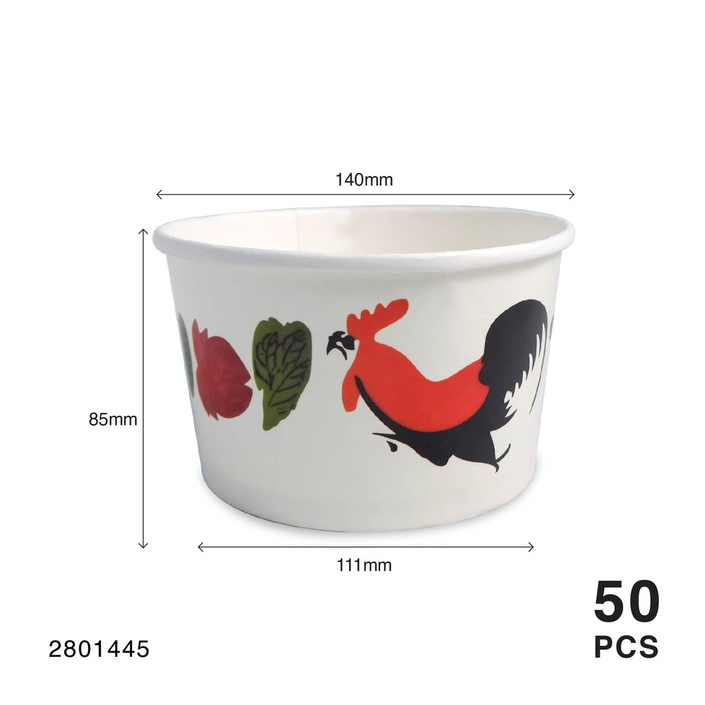 DISPOSABLE 850CC PAPER BOWL KRAFT/ WHITE/ BLACK / CHICKEN PRINTED ...