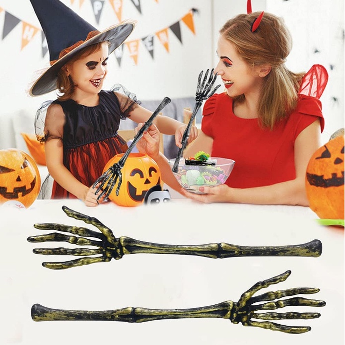 MSIA Ready Stock/ Halloween Skeleton bones Hands Realistic Scary Arm ...