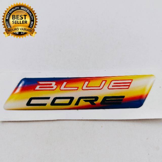 3d embossed rubber sticker emblem BLUE CORE LOGO thailand thailook ...