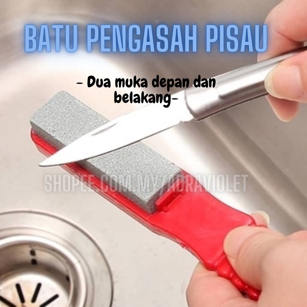 Pengasah Pisau Batu Asah Grinding Stone Knife Scissors Sharpening Stone ...