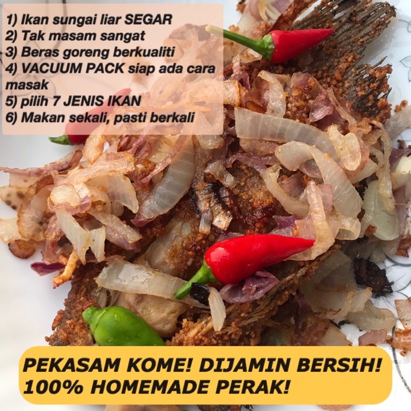 PEKASAM IKAN SUNGAI HOMEMADE SEGAR PREMIUM PERAK HARUAN PATIN LOME ...