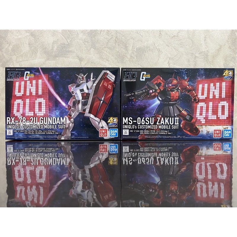 Bandai X Uniqlo : HG RX-78-2u Gundam & Zaku II (set) | Shopee Malaysia