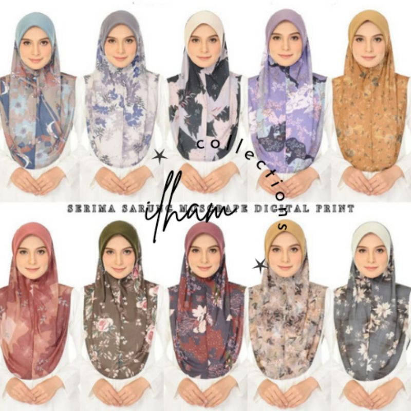 TUDUNG SARUNG CORAK 5D/TUDUNG/HIJAB/MATERIAL MOSCREPE/OWNING SCUBA ...