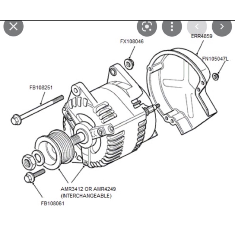 Land Rover Defender 110 TDI300 Alternator AMR4249 | Alternator - A127 ...