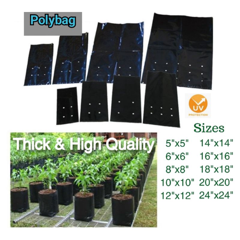1kg UV Protection Black Polybag / Nursery Plantation Plastic Bag ...