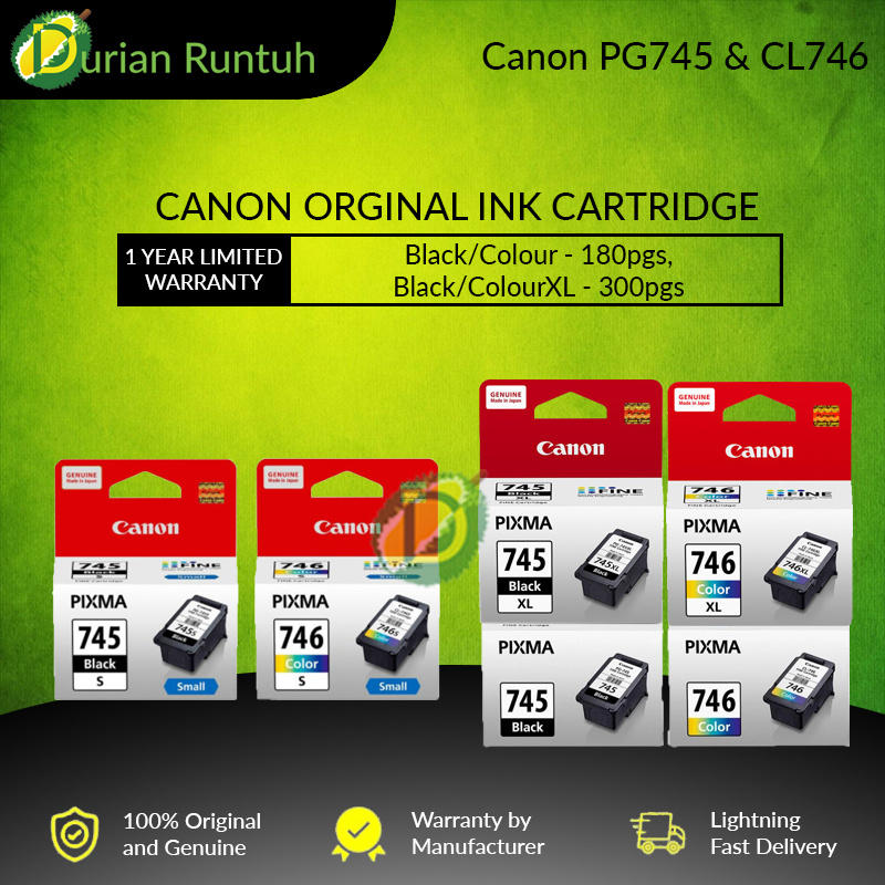 =ORIGNAL= CANON INK PG745,745s,745XL,CL746,746s and 746XL # ip2870 ...