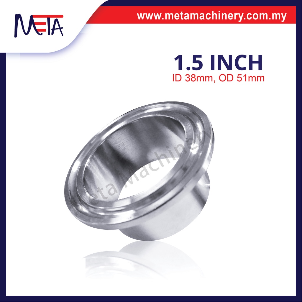 SS304 Sanitary Pipe Weld Ferrule Tri Clamp Type Stainless Steel OD 51 ...