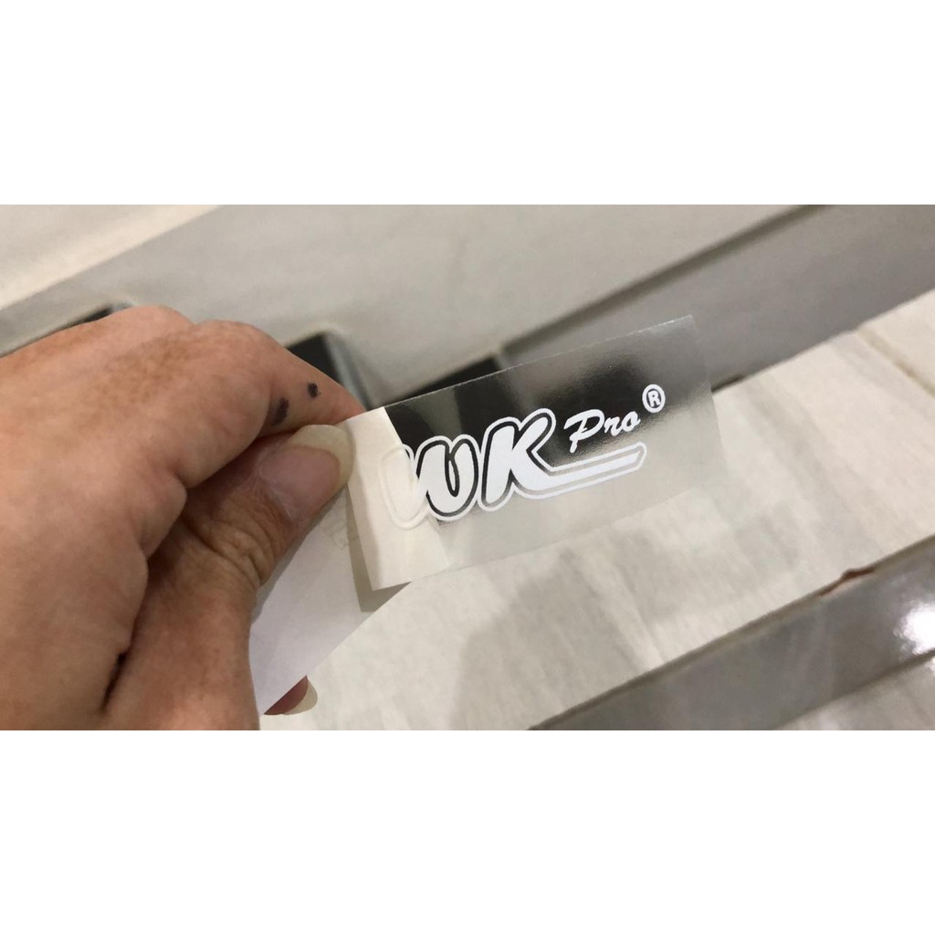 PUTIH Logo Stickers / lipgloss Stickers (UV PRINT TRANSPARENT STICKERS ...