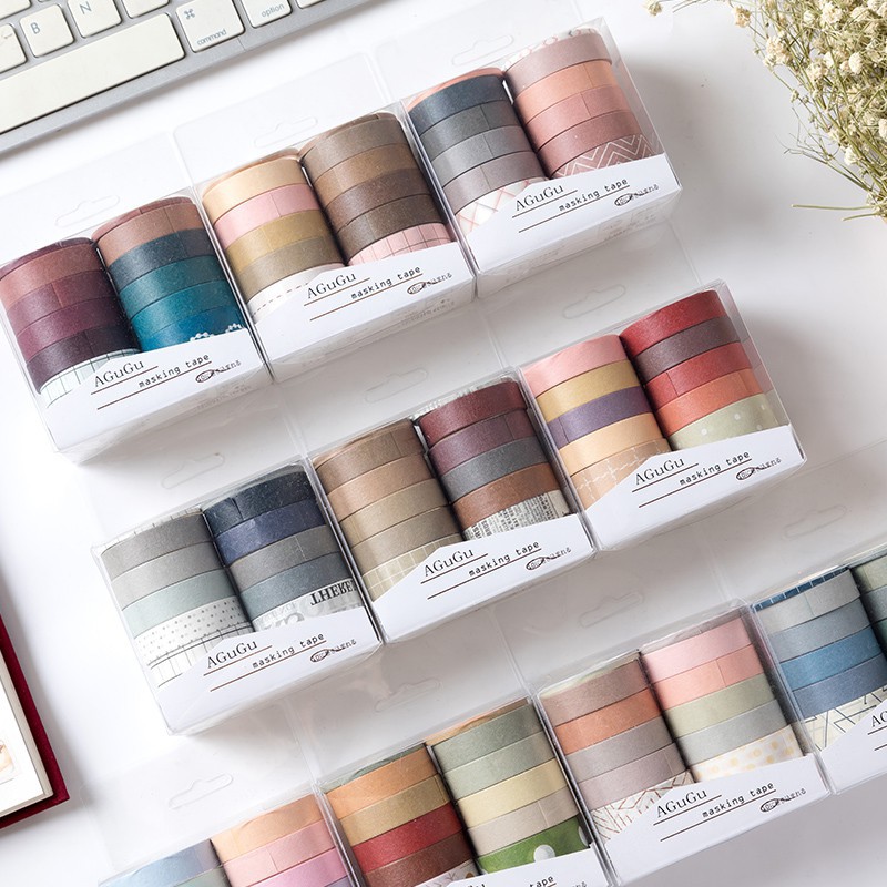10 Rolls of Set Colorful Masking Tape Scrapbooking High Quality Making ...