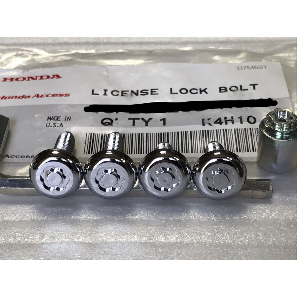 Honda Access License Plate Lock Bolt Made in USA | Shopee Malaysia
