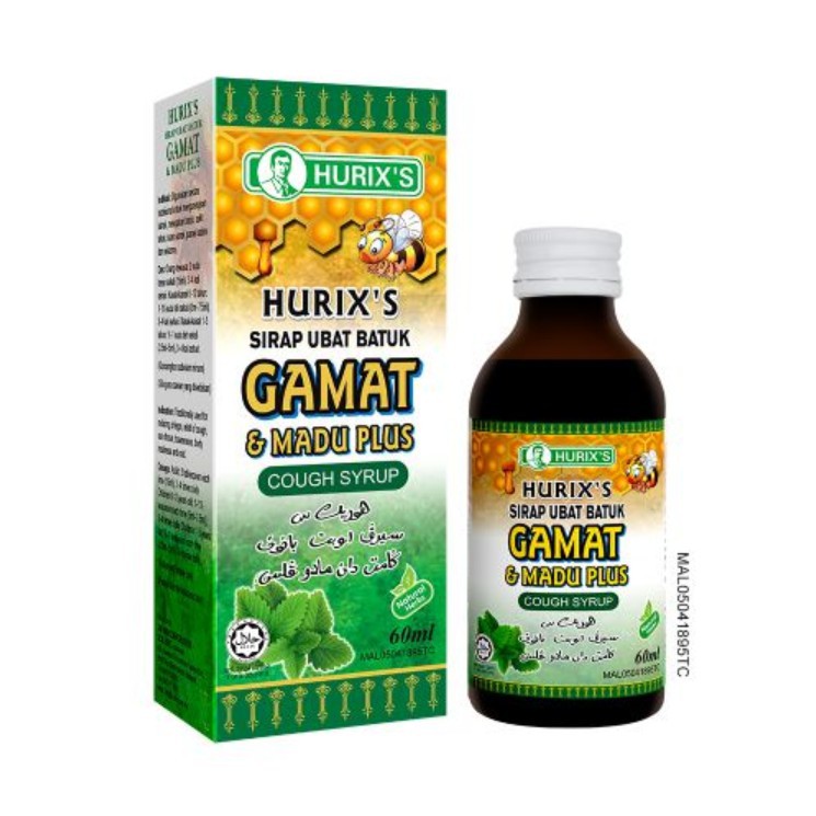 Hurix's Gamat & Madu Plus Cough Syrup 60ML (EXP:11/26 ) / 100ML (EXP ...