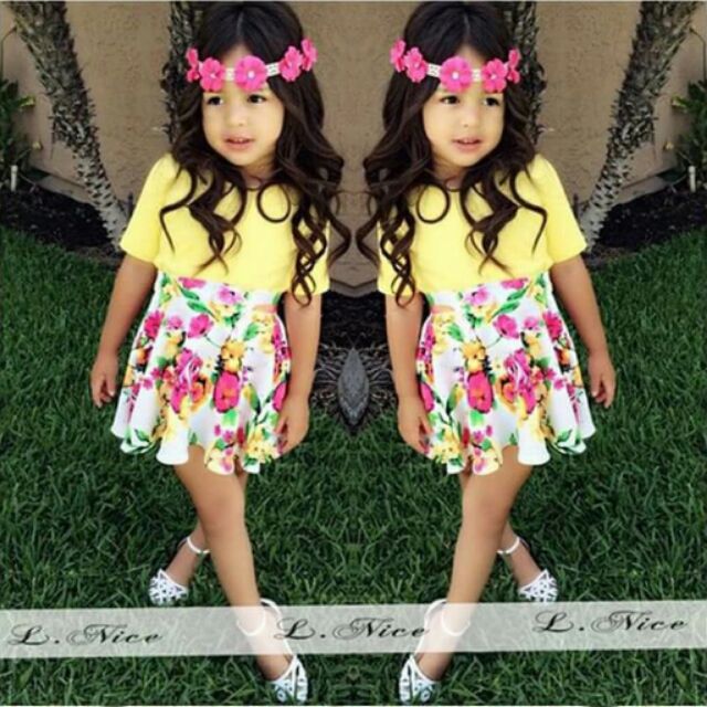 Girl set 3 (top+skirt) | Shopee Malaysia