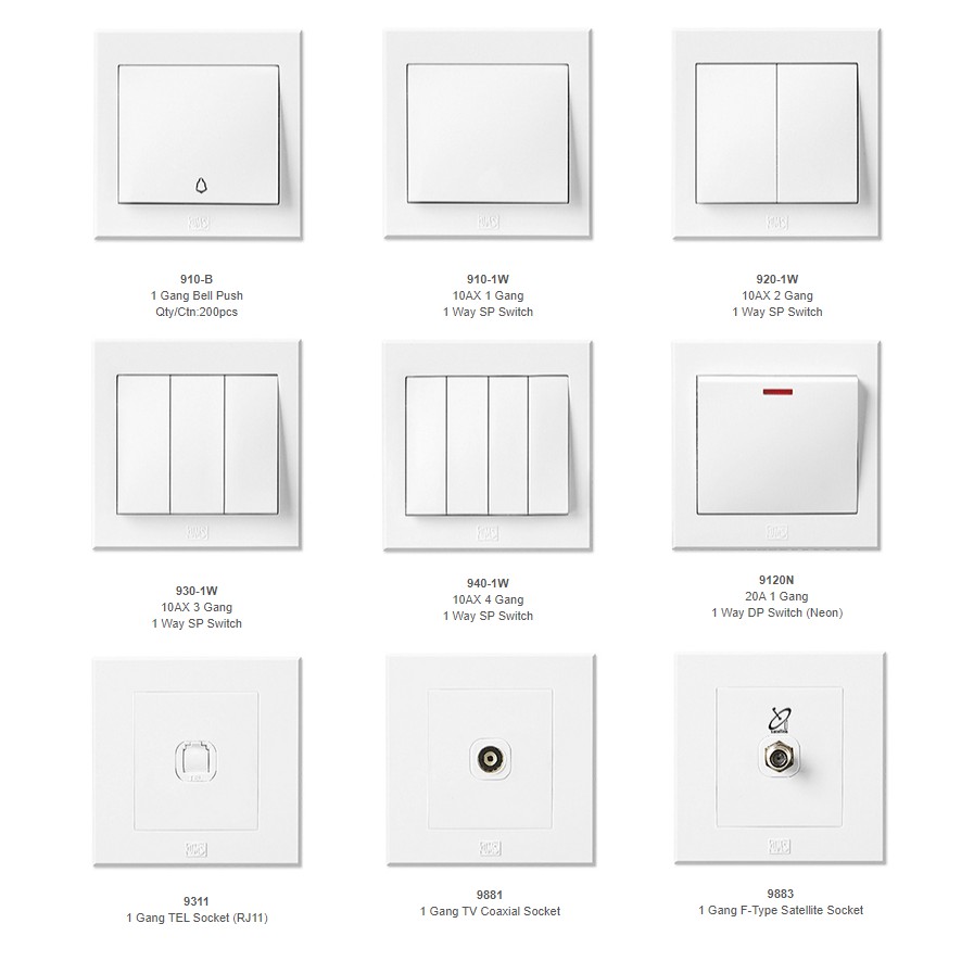UMS 9 SERIES SWITCHES & SOCKETS (SIRIM APPROVED) | Shopee Malaysia