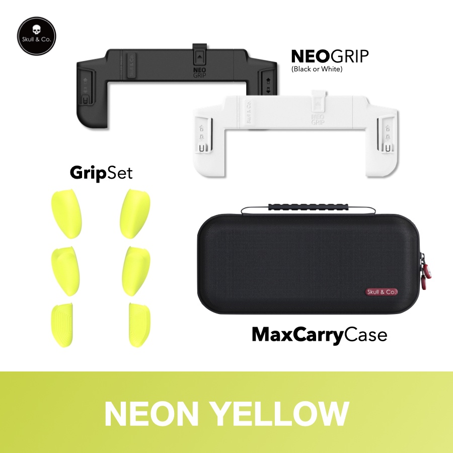 Skull & Co Neogrip Custom Grip Colors & MaxCarry Case For Nintendo ...