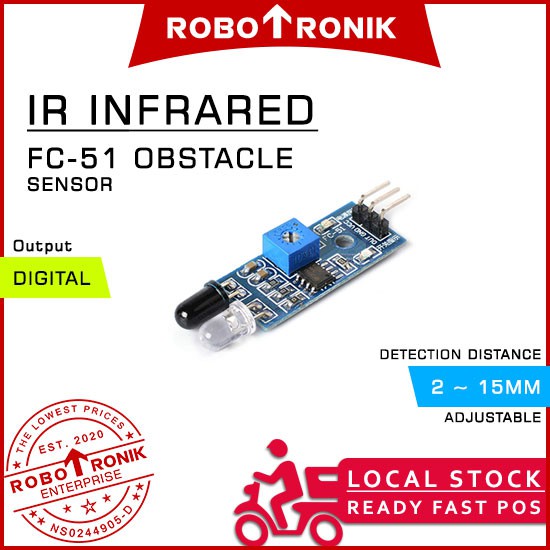 FC-51 IR Infrared (2 - 15cm) Obstacle Detaction Sensor Module FC51 ...