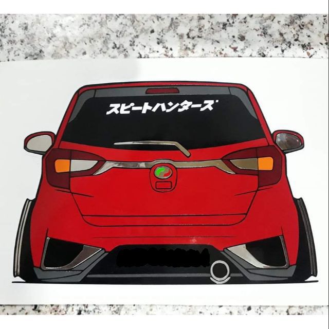 Sticker Myvi 3rdGen Siap No Plat (Custom) | Shopee Malaysia
