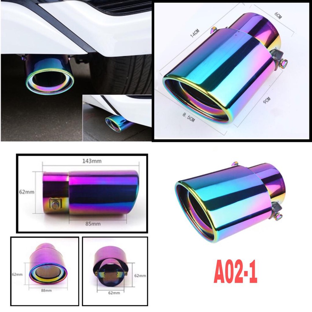 Exhaust tip titanium plug and play axia myvi alza wira kelisa bezza ...