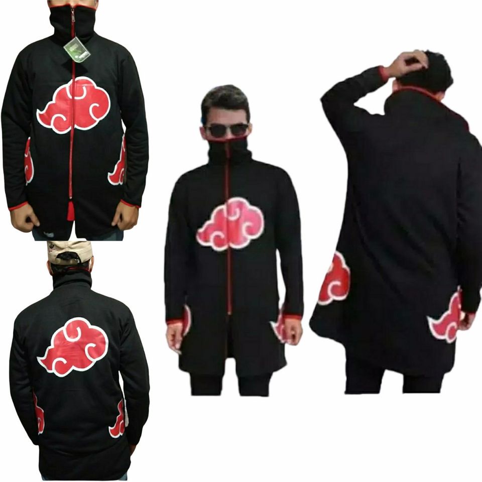 Akatsuki Anime Cloak Jacket with Premium Thick Collar Men's and Women's ...