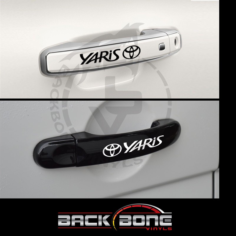 [READY STOCK] 4PCS Toyota YARIS Car Door Handle Sticker Car Logo ...