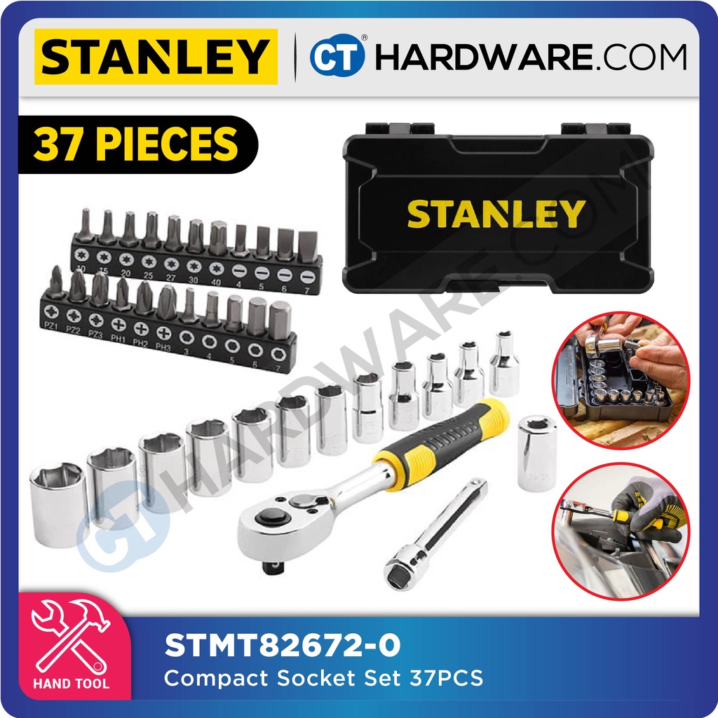 STANLEY STMT82672-0 1/4" DR COMPACT SOCKET SET X 37PCS | Shopee Malaysia