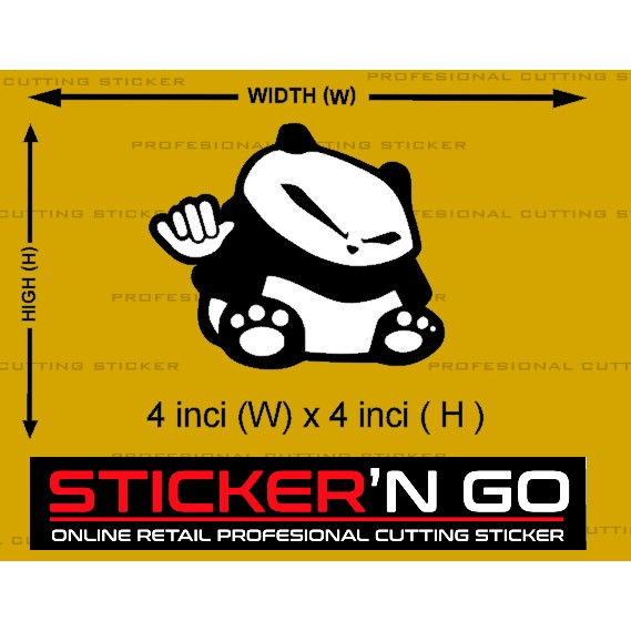 STICKER CUTTING CUSTOM JDM PANDA DESIGN | Shopee Malaysia