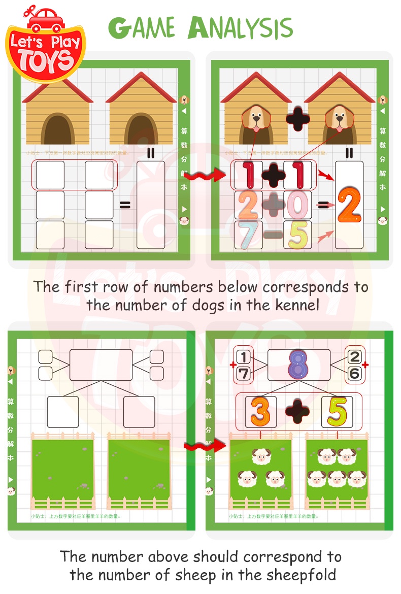Magnetic Math Decomposition Kids Early Learning Educational Gift for ...