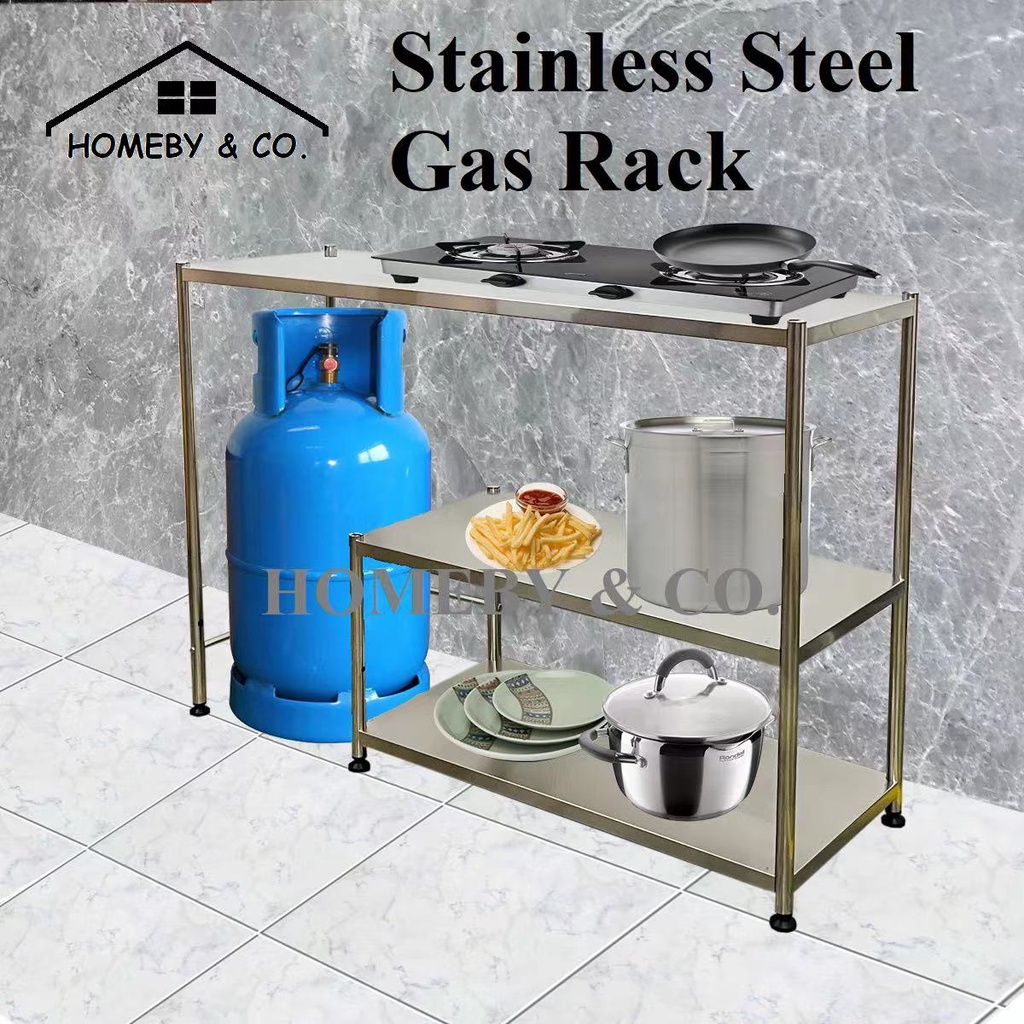 HOMEBY Stainless Steel Kitchen Stove Rack Dapur Gas Stove Rack Rak ...