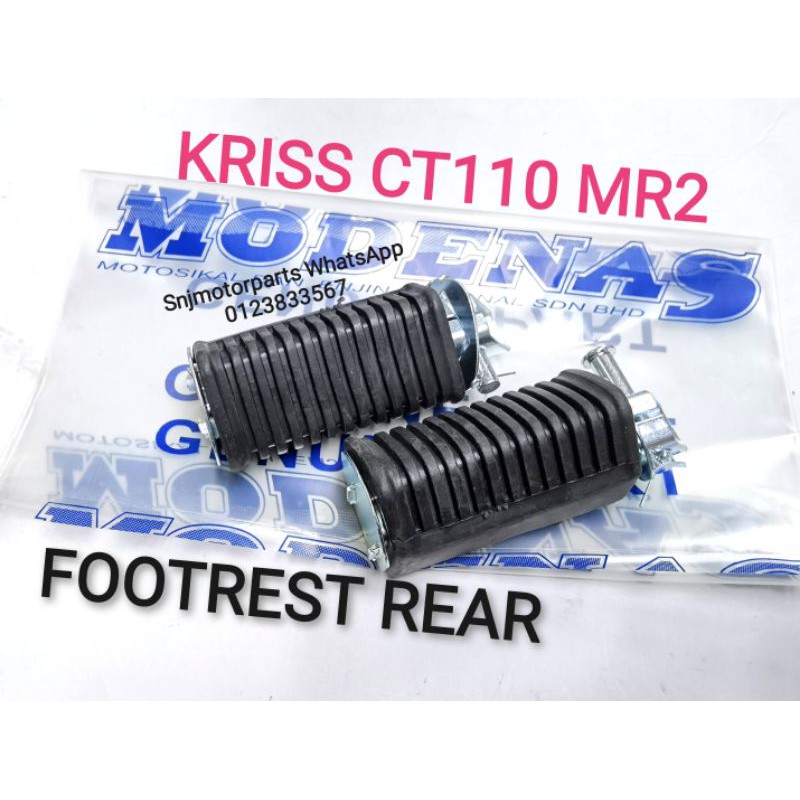KRISS CT100 CT110 Mr1 MR2 KRISTAR REAR FOOTREST SET PIJAK KAKI BELAKANG SET KIRI KANAN | Shopee ...