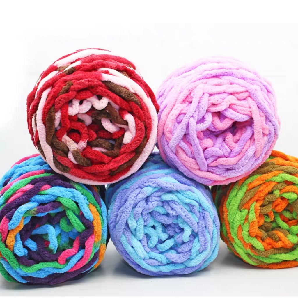 Benang Microfiber 100g ( 01 )DIY Yarn Fabric Cotton Knitting Yarn ...