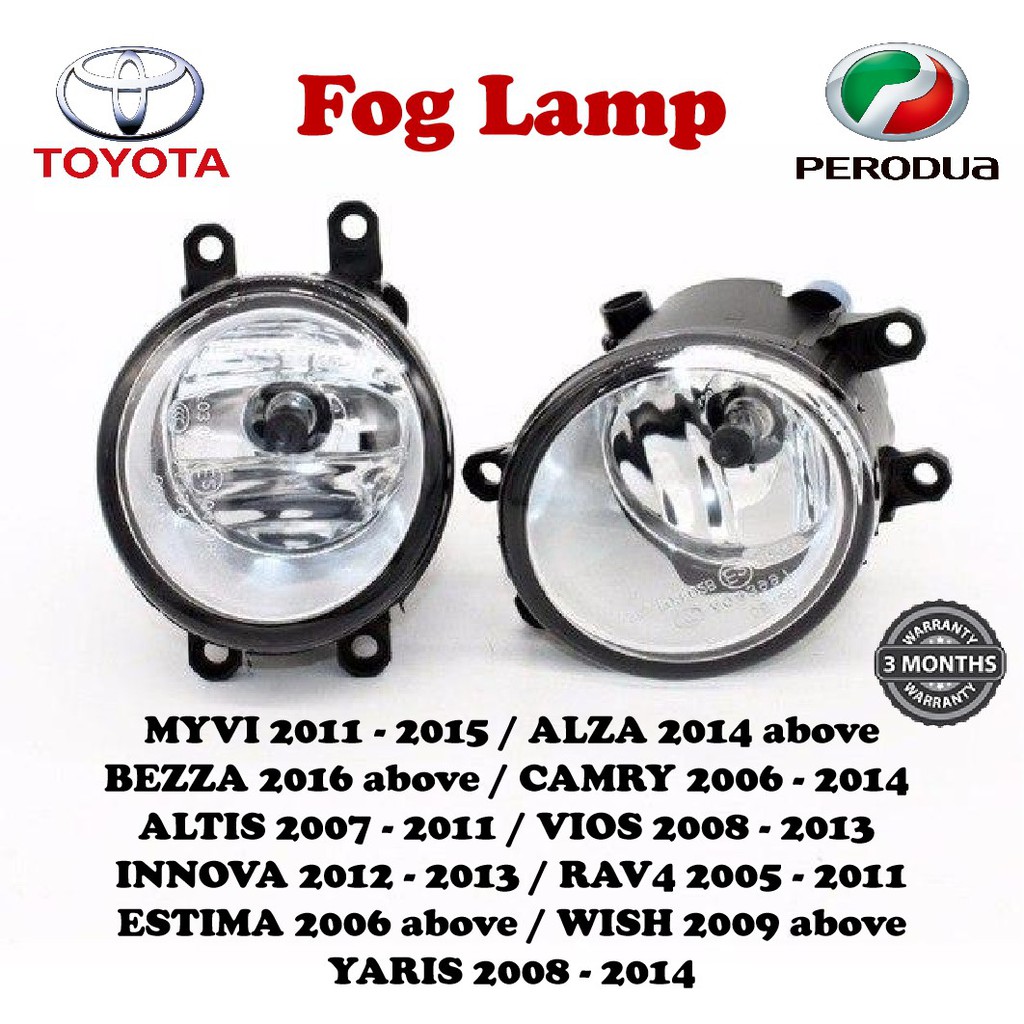 Sport Light / Fog Lamp / Mentol - Perodua Myvi Alza Bezza / Toyota Camry Altis Innova Rav4 Vios ...