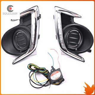 LED DRL Daylight Daytime Running Lights Front Fog Light Lamp for Mitsubishi Attrage Mirage G4 ...
