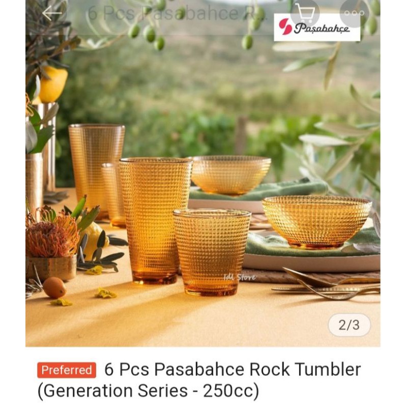 💥pasabahce Amber Ranges 6pcs 8 3/4oz (250cc) generation series tumblers ...