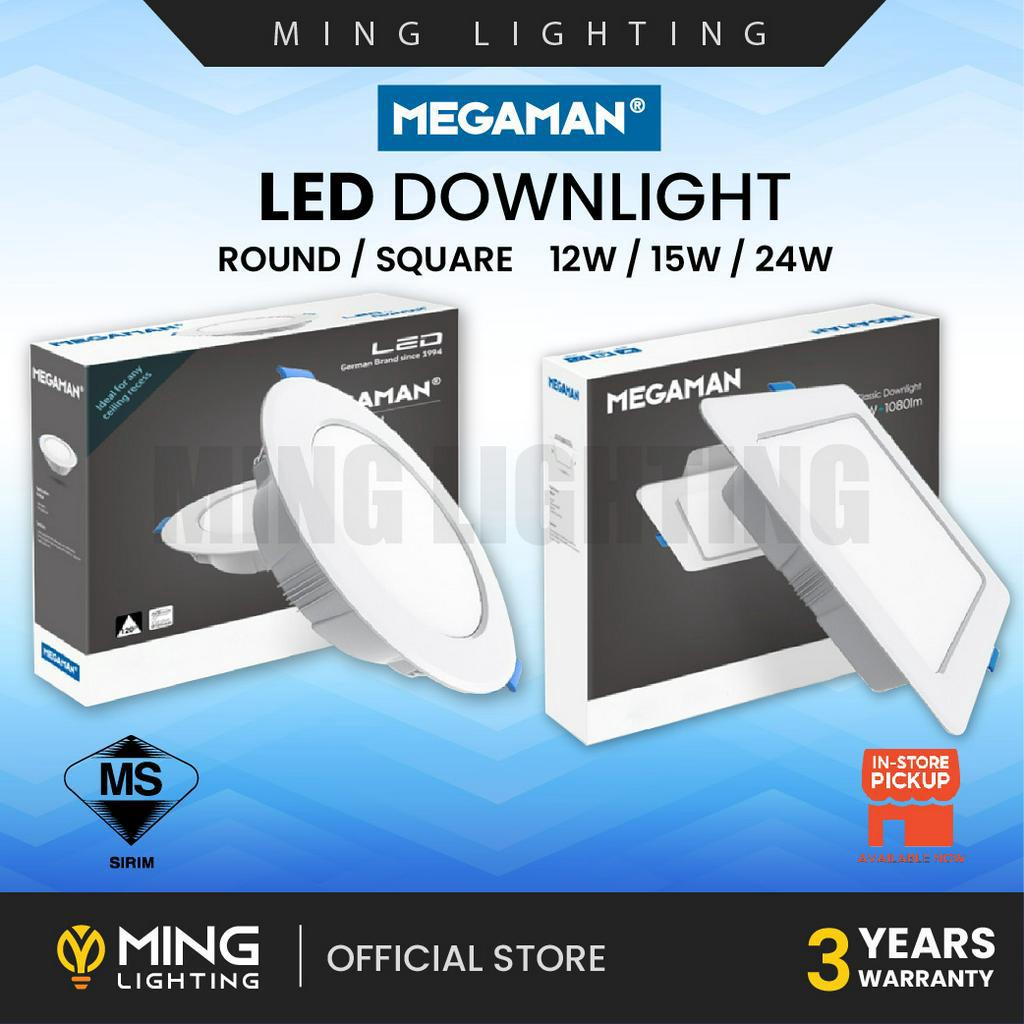[Sirim] Megaman LED Downlight 9W 12W 15W 18W 24W Round Recessed ...