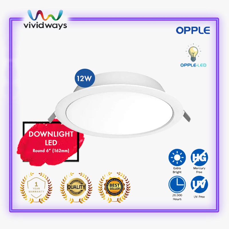OPPLE LED DOWN LIGHT 6" 12W | Shopee Malaysia