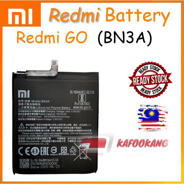 Original XiaoMI Redmi GO Battery BN3A (2910 mAh) | Shopee Malaysia